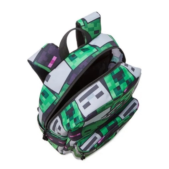 Minecraft | Other | Minecraft Unisex Creepers Printed Backpack Green ...